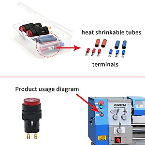 16MM Buzzer Red Indicator Light Lamp 24VDC LED Red 5/8" Installation Hole Alarm Signal Indicator Electrical Control Panel DIY 2Pcs (Red with Light,24VDC, Round)