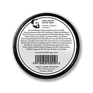 Cool Beans Shave Soap, Coffee and Mint-Infused Men's Shave Soap, Great Morning Wake Up with an AMAZING Aromatic Shave, Awesome for a Christmas or Birthday Gift.