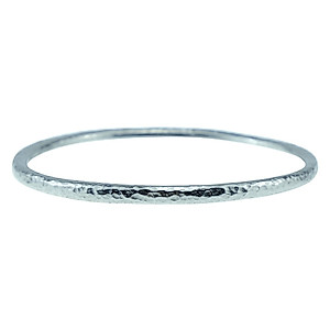 10th Anniversary Bangle for Him & Her - Pure Tin Beaten Bangle Inscribed With 10 Years … (Medium)