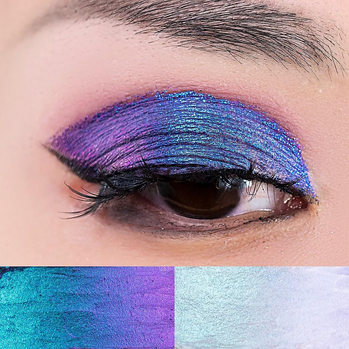 CHARMACY Multichrome 2 in 1 Cream Eyeshadow Stick, Waterproof Eye Brightener Highlighter Stick Makeup, High Pigmented, Smudge-Proof, Vegan & Cruelty-Free (#904)