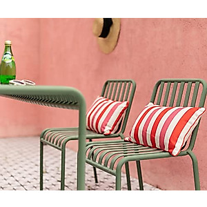 ABOUND LIFESTYLE Insert Included Outdoor Pillows Waterproof, Striped Outdoor Lumbar Pillow Set of 2, All-Season Cushions for Patio Furniture, Patio Furniture Pillows, Outdoor Throw Pillows (12”x20”)