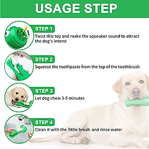 Hkrhsy Dog Toys for Aggressive Chewers, Toothbrush for Old or Young Pet, Dog Chew Toys Made with Toughest Natural Rubber,Durable Squeaky Dog Toys