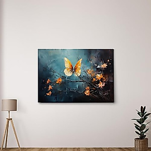 Abstract Painting Buy Canvas Wall Art, Butterfly Painting Art, Butterfly canvas, bedroom Butterfly wall art,Watercolor abstract Butterfly canvas painting