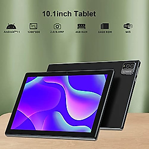 10 inch Android 11.0 Tablet, 4GB RAM+64GB ROM+512GB Expandable Computer Tablets PC, IPS Screen, 2+8MP Dual Camera, WiFi, BT, Google Certified Tablet