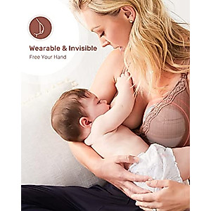 Grownsy Manual Breast Pump, Silicone Milk Collector Shells for Breastmilk, Wearable Breast Milk Catcher for Breastfeeding, Kick-Proof with Sealed Flange, Breastfeeding Essentials for Nursing Newborns