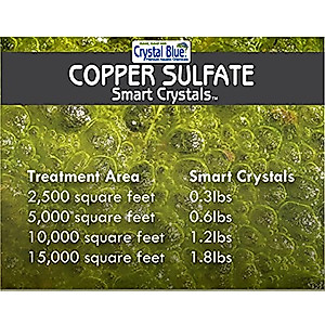 Crystal Blue Copper Sulfate Algaecide - Granular Aquatic Grade Copper Sulfate for Pond Algae Control - 5 Pounds