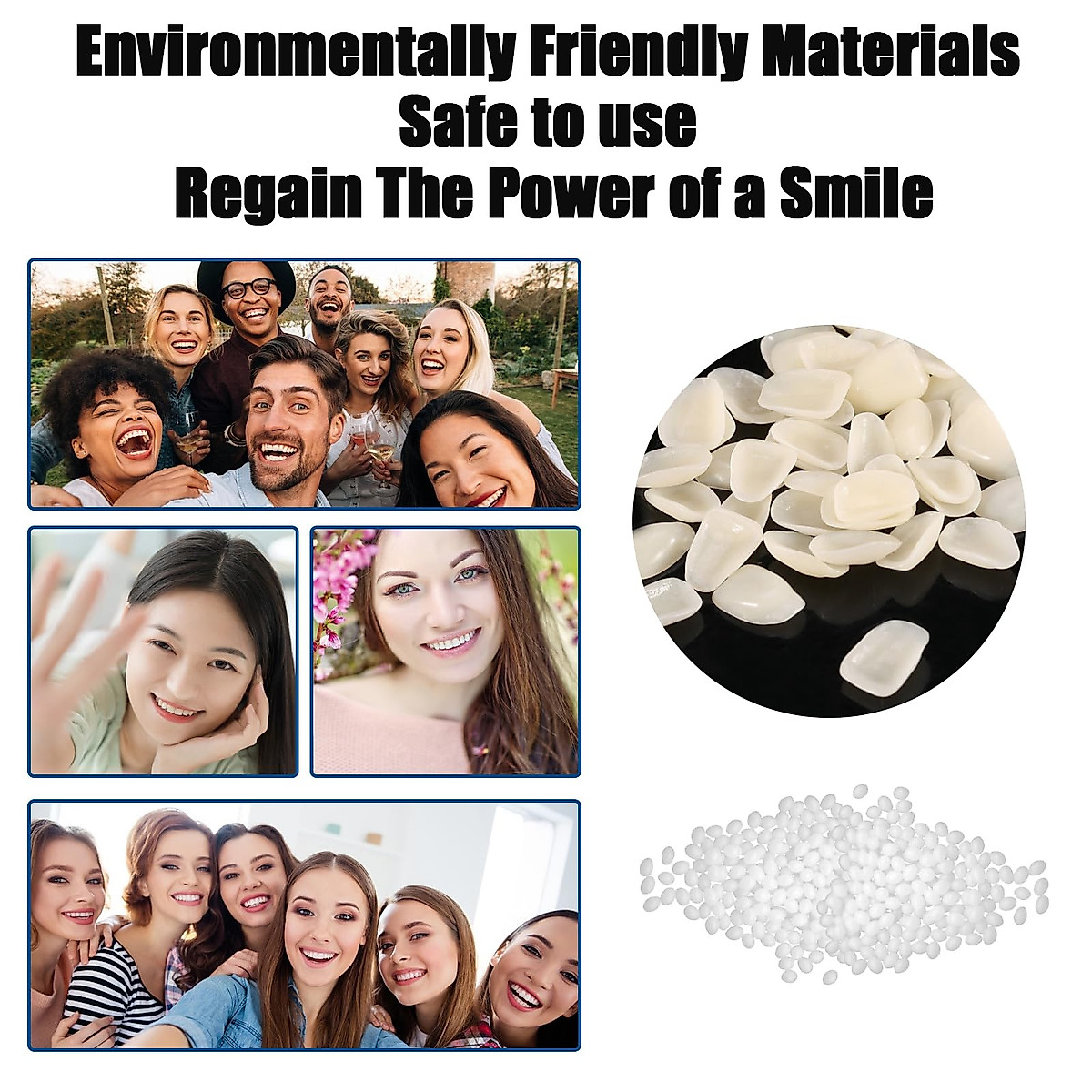 100 Pcs A2 Color Dental Temporary Crown Veneers - Tooth Repair Kit for Missing & Broken Teeth, Orthodontic Care Solution - Temporary Fake Teeth Replacement Set