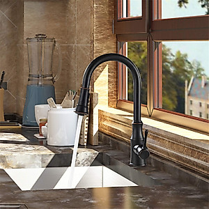 AguaStella AS94ORB Oil Rubbed Bronze Pull Down Kitchen Faucet and ASF42ORB Oil Rubbed Bronze Built in Soap Dispenser Combination