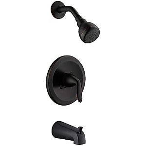 Glacier Bay Constructor Single-Handle 1-Spray Tub and Shower Faucet in Bronze (Valve Included)