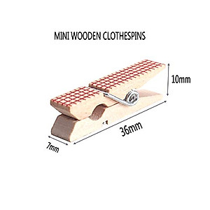 Z ZICOME Mini Wooden Clothespins Photo Paper Peg Craft Clips, 100 Pack