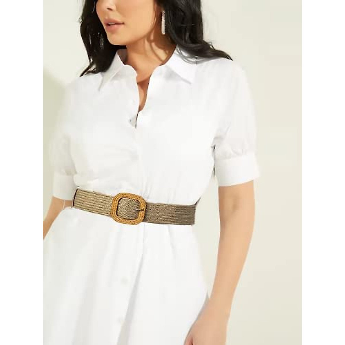 CaySep 2PC Women's Elastic Belt Vintage Dress Belt Elastic Waist Cinch Belt(S-M)