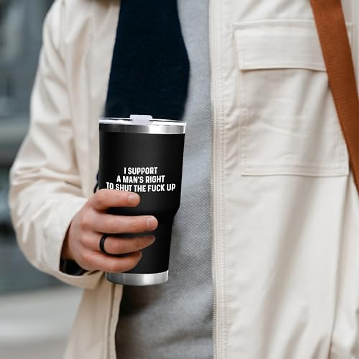 liabiliies Coffee Tumbler 30 oz I Support A Man's Right to Shut The Fuk Up Tumbler with Lid and Straw Insulated Tumblers Stainless Steel Tumbler