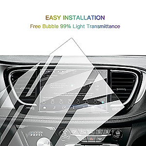 SKTU for 2021 2022 2023 Chrysler Pacifica Screen Protector Dodge Durango Uconnect 10.1In Navigation Display 2023 Chrysle r Pacifica Accessories Tempered Glass 9H Hardness Anti Glare & Scratch HD Clear Touch Screen Protective Film