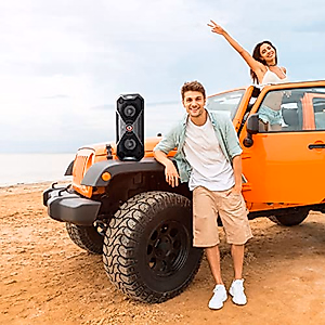 Altec Lansing Mix 2.0 - Waterproof Bluetooth Speaker with Strong Bass, Portable Speaker for Travel & Outdoor Use, 100 Foot Range & 20 Hour Playtime