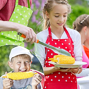 Elcoho 50 Pieces Stainless Steel Corn Holders Corn on The Cob Holders Prong Skewers with Storage Box