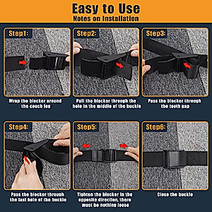 Toy Blocker for Under Couch, Under Bed Blocker for Pets,Adjustable Gap Bumper,Stop Things Sliding Under Sofa or Furniture,Compatible no damage to furniture, Easy to clean and Install(20Ft by 2 Inch)