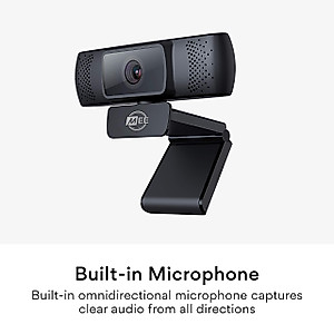 MEE audio 201W 1080p HD Webcam with Mini Tripod, Wide Angle Lens, Microphone, Autofocus, Low Light Correction for Zoom Video Calling; USB Streaming Web Camera for Computer PC Mac Laptop Desktop