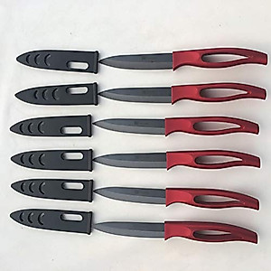 GAOGAO Kitchen Bar Ceramic Steak Knife Super Sharp Knifes 6 Pcs Kitchenware