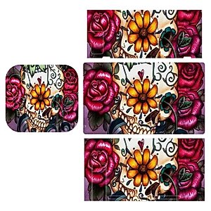 Sugar Skull Skin Protective Film Sticker Game Protector Full Wrap Compatible for Nintendo Switch for Switch