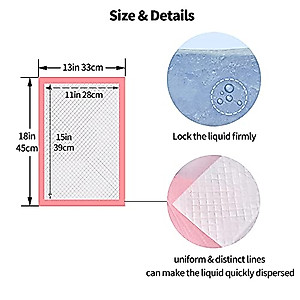 100 Pcs Rabbit Pee Pads and Small Animal Playpen, 18" x 13" Pet Toilet/Potty Training Pads, Small Animals C&C Cage Tent, Portable Yard Fence for Guinea Pig, Rabbits, Hamster, Chinchillas and Hedgehogs