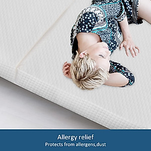 Moonsea Waterproof Replacement Cover for 25 x 75 x 4 Inch Tri-fold Mattress (Only Cover), Viscose Made from Bamboo Tri-fold Mattress Protector