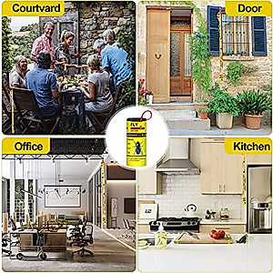 Fly Ribbons Sticky Fly Traps for Kitchen, Fly Strips Catcher Ribbon, Flies Paper Strip Indoor (16Pack)