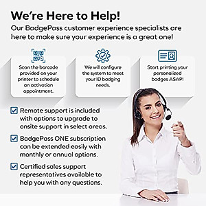 BadgePass ConnectLITE ID Card Printer & Supply Bundle ONE Cloud Photo ID Software- 1st Year Included! (ID Card Printer, ID Software, PVC Cards, YMCKO Ribbon, and Cleaning Kit Included)