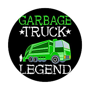 Garbage Truck Legend Trash Truck Waste Management Truck PopSockets Swappable PopGrip
