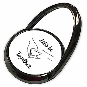 3dRose Image of Hands Formed Heart with Text Lets be Together - Phone Rings (phr-364230-1)