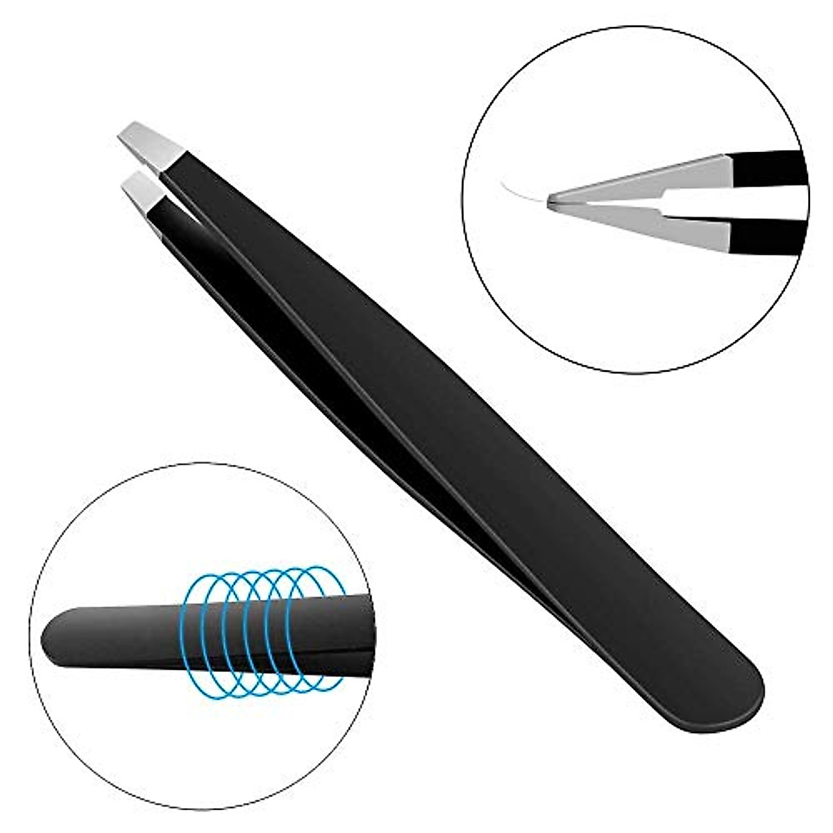 4-piece Eyebrow Clip Beauty Tweezers Set, Professional Stainless Steel Tweezers, Precision Stainless Steel Kit for Ingrown Hair Eyebrows Facial Hair Splinter and Eyelashes