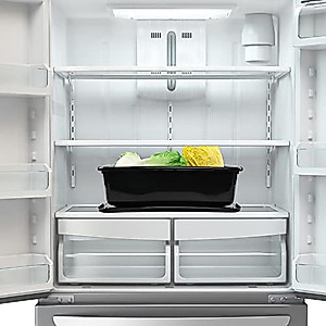 Uumitty 3-Pack Plastic Bus Tub with Lid, 13 L Black Commercial Bus Box with Handle