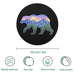 Sunset Bear Cutting Board Tempered Glass Chopping Board for Kitchen Hotel