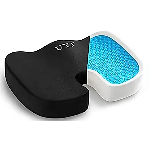UYJ Seat Cushion for Office Chair,Memory Foam Seat Cushion,Tailbone,Sciatica,Lower Back Pain Relief,Chair Cushion for Car,Wheelchair,Computer and Desk Chair