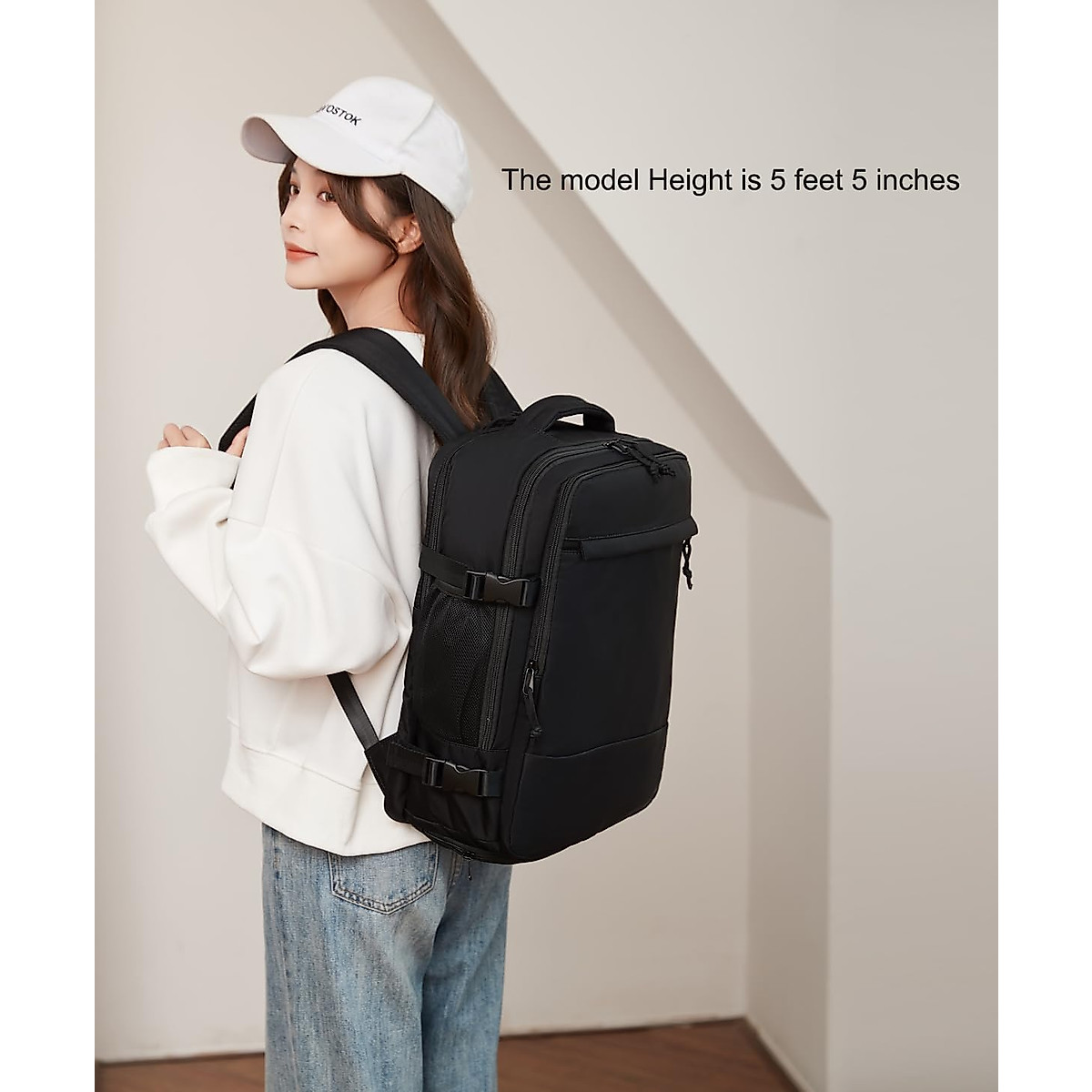 Shaelyka Personal Item Bag for Airlines, 18x14x8 Inches Carry on Luggage, Flight Approved Large Suitcase, 15.6 inches Laptop, Black-gold