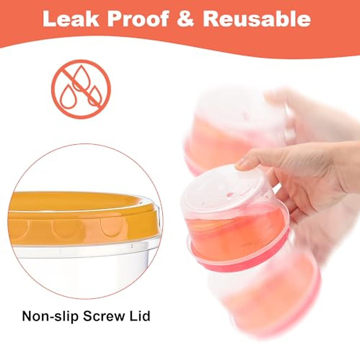 NAICHA Soup Containers with Lids 16 Oz 10 Pack green Soup Storage Containers with Screw Lid Reusable BPA Free Deli Food Storage Containers with Leak Proof for Microwave, Dishwasher, Freezer Safe