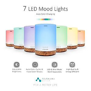 ASAKUKI 300ml Essential Oil Diffuser Set, Aroma Dffuser and Essential Oil Blends