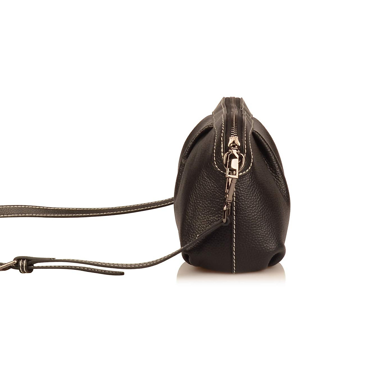 Ainifeel Women's Genuine Leather Small Shoulder Handbags Crossbody Bags Wallet Purse (Small 9.4''(W) x 3.1'' (D) x 6.5'' (H), Black)