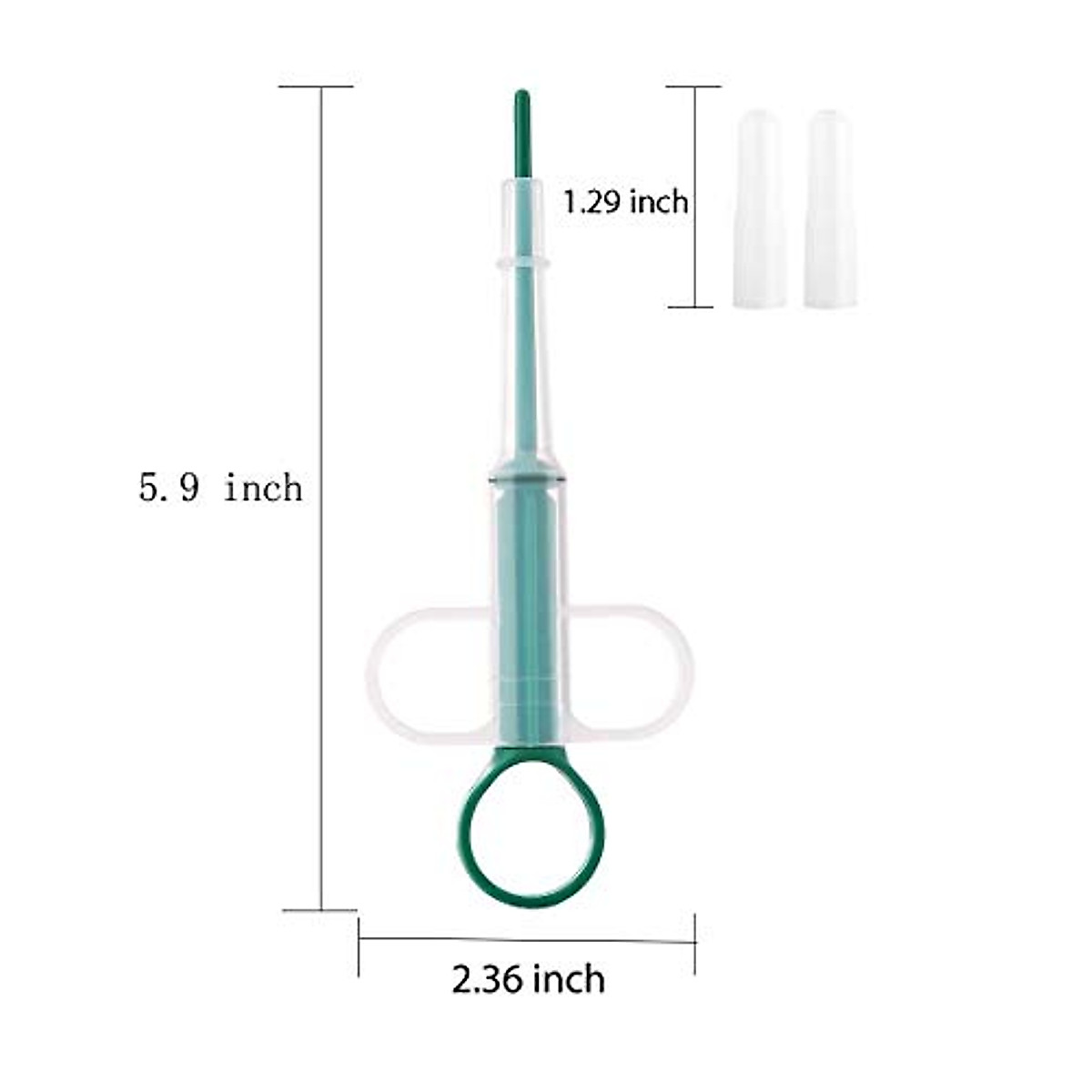 Anzero Pets Feed Solid Pills Gun Pet Pill Dispenser Dog Pill Dispenser Cat Pill Shooter Tablet Soft Tip Syringe Pet Medical Feeding Dispenser for Small Pet