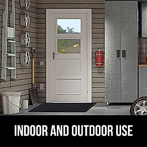 Gorilla Grip 100% Waterproof All-Season WeatherMax Doormat, 47x35, Durable Natural Rubber, Stain and Fade Resistant, Low Profile, Indoor Outdoor Door Mats, Easy Clean Patio Entrance Mat, Midnight Maze