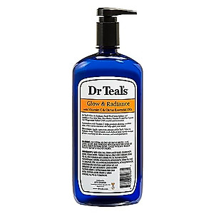 Body Wash with Pure Epsom Salt, Glow & Radiance, Vitamin C & Citrus Essential Oils Teal's, 24 fl oz