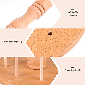 SEWACC Wooden Spool Holder Sewing and Embroidery Thread Rack and Organizer Thread Rack for Sewing Quilting Embroidery Hair- braiding 16cm