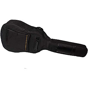 Faswin 41 Inches Guitar Bag Dual Adjustable Shoulder Strap Acoustic Guitar Gig Bag, Guitar Case Waterproof Oxford Cloth 0.3 Inch Thicken Sponge Pad, Black