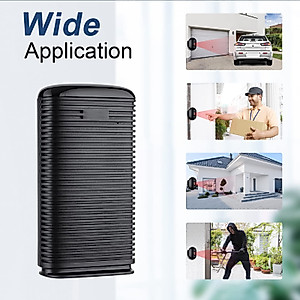 KERUI DW9 Wireless Driveway Alarm Long Range Weatherproof Motion Detector & Sensor - Security Driveway Alert System - Protect Outside Property