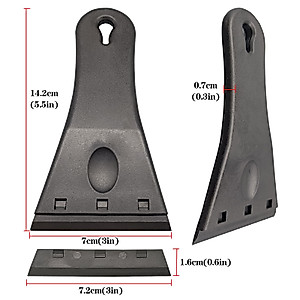 Plastic Razor Blade Scraper 2pcs Razor Scraper Tool with 50Pcs Plastic Razor Blades,Plastic Scraper Tool for Removing Paint,Stickers,Decal,Label,Adhesive,Gasket