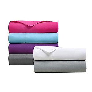 Intelligent Design Microfiber Bed Sheet Set with Side Pocket, Wrinkle Resistant, Soft Feel, Elastic 16" Deep Pocket, Modern All Season Cozy Bedding, Matching Pillow Case, Full, Grey 6 Piece