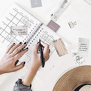 Canopy Street Marble Quartz Daily Gratitude Cards / 50 Motivational Kindness Cards / 25 Inspirational Quote Card Designs / 2.5” x 3” Uplifting Business Cards