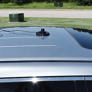 Tram 240-B 5-Inch Black Steel NMO Magnet Mount with RG58 Coaxial Cable and UHF PL-259 Connector