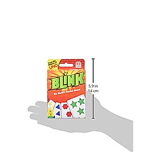 Mattel Games Reinhard Staupe's Blink Family Card Game, Travel-Friendly, with 60 Cards and Instructions, Great for 7 Year Olds and Up