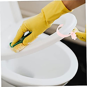 ASAKKURA 10pcs Toilet Lid Lifter Toilet Riser Seat Toilet Handle Toilet Seats Cover Toilet Seat Bidet Toilet Seat Toilet Seats Lifter Sticky Furniture Knob Toilet Seats Handle Pink