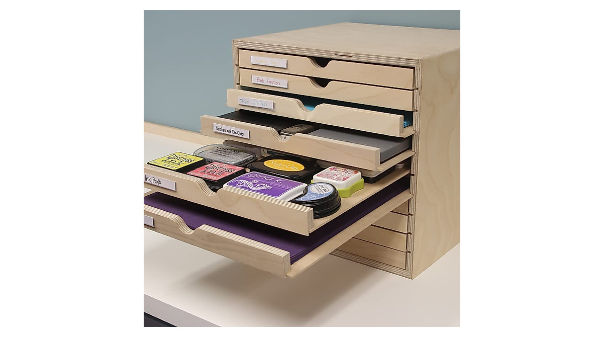 Stamp-n-Storage Drawer Cabinet with 10 Drawers for Craft Storage